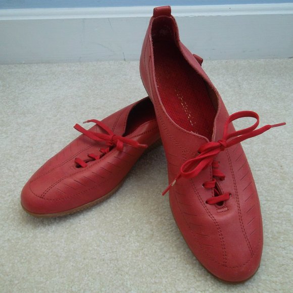 Naturalizer | Shoes | Naturalizer Womens Red Leather Lace Up Athletic ...